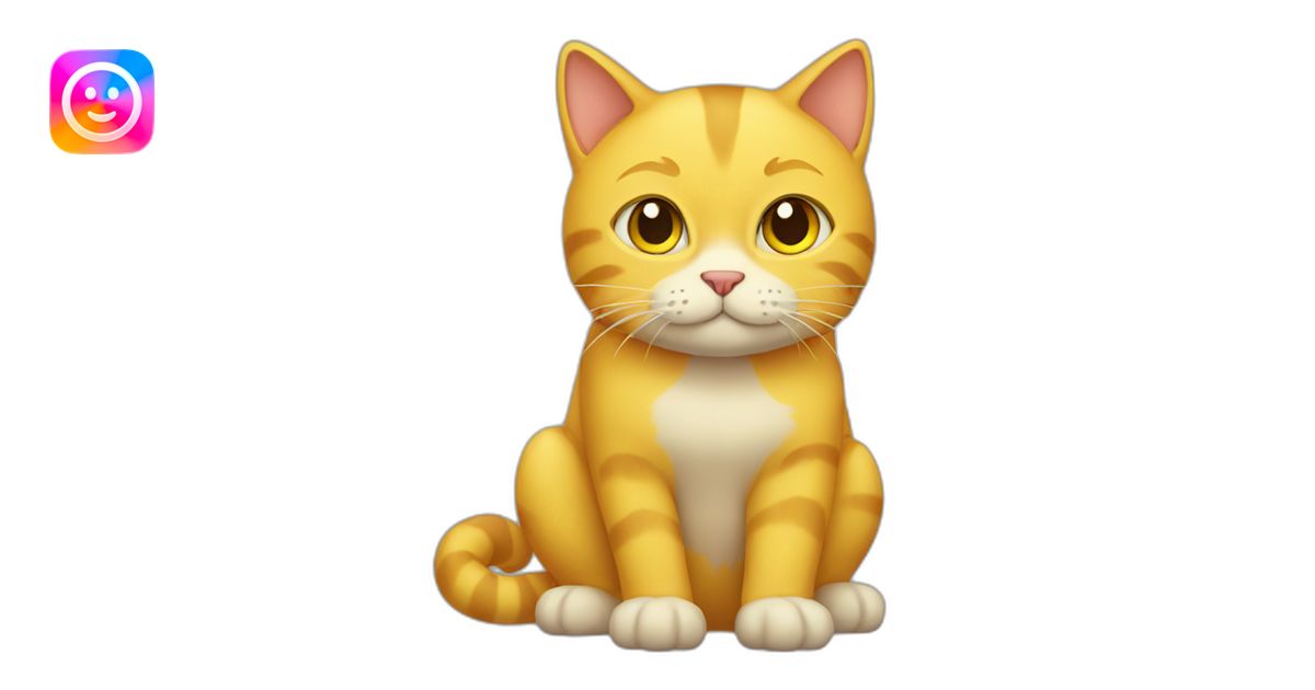 Yellow cat emoji | AI Emoji Generator