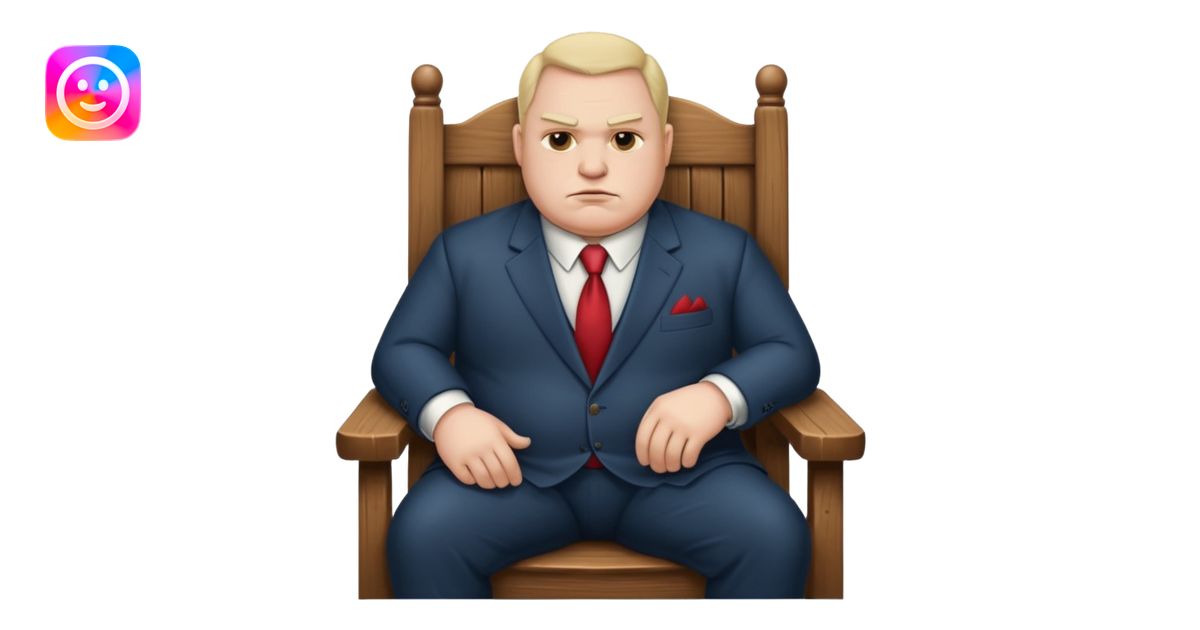 Mafia big fat boss sit on a chair emoji | AI Emoji Generator