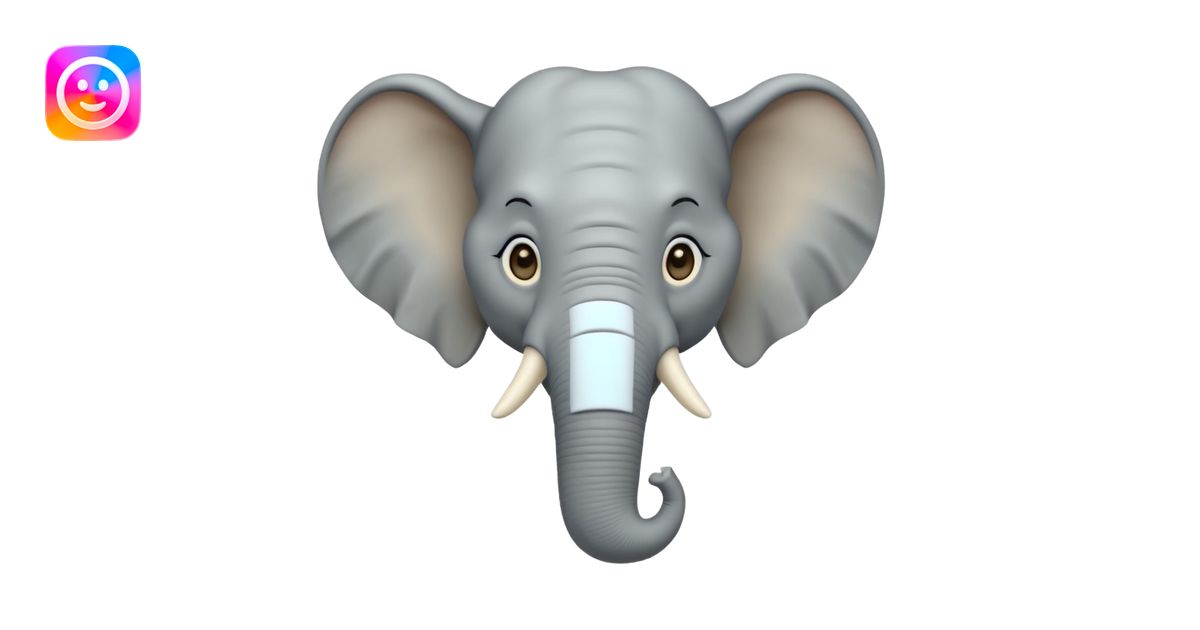 éléphant vu de face emoji | AI Emoji Generator