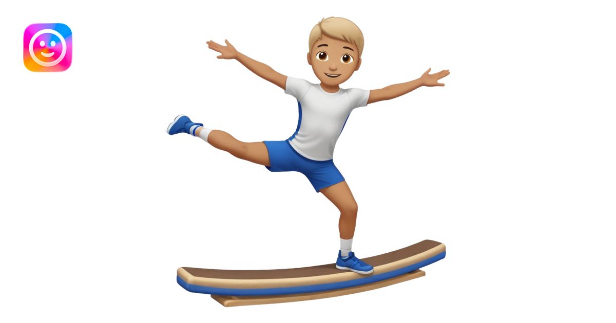 balance beam with a boy balancing on top flipping emoji emoji | AI ...