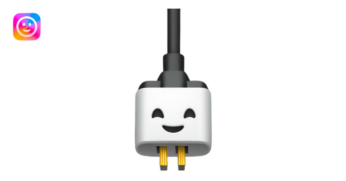electrical plug with cable emoji | AI Emoji Generator