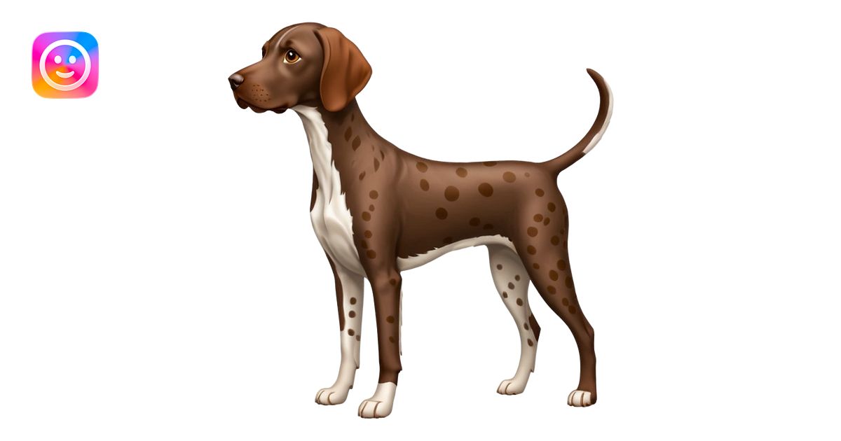 orange spotted german short haired pointer emoji | AI Emoji Generator