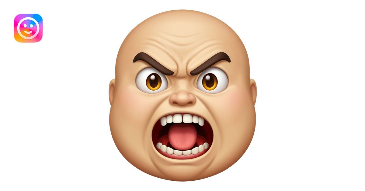 gum tsion emoji very not nice rude shouting ragebaiter fat ugly emoji ...