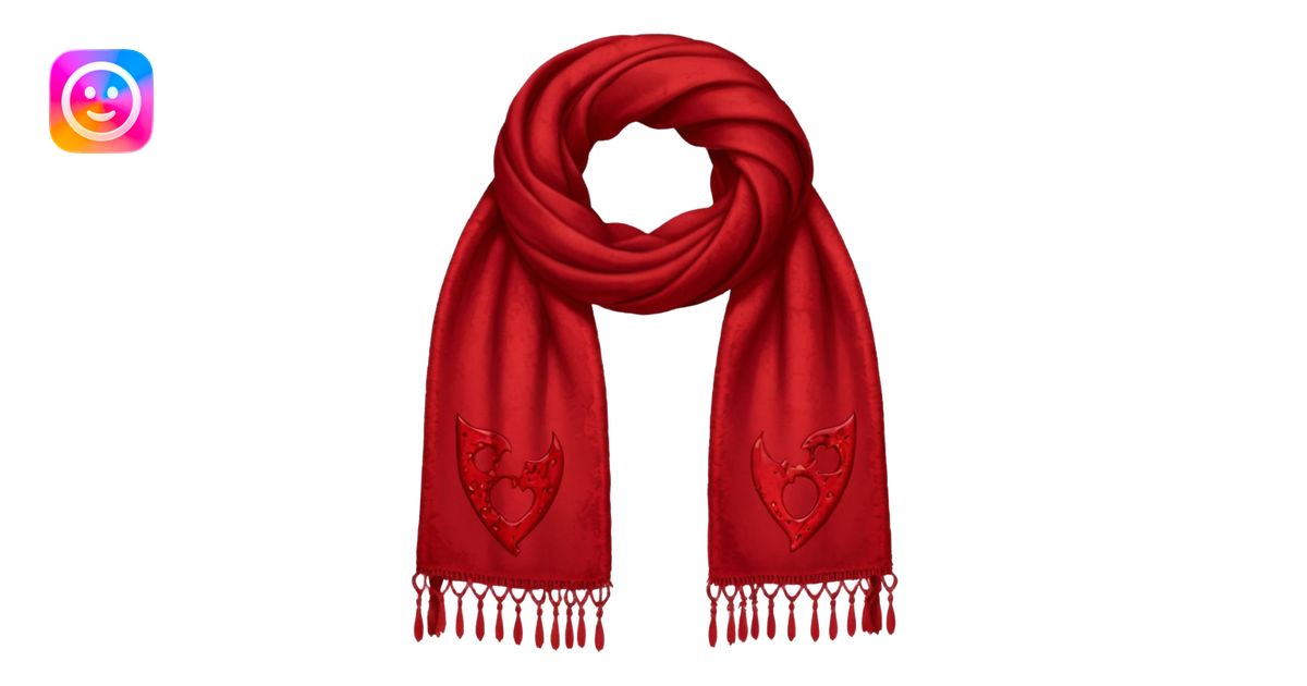 Scarf with blood emoji | AI Emoji Generator