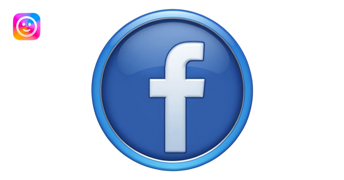 Facebook bagde blue emoji | AI Emoji Generator
