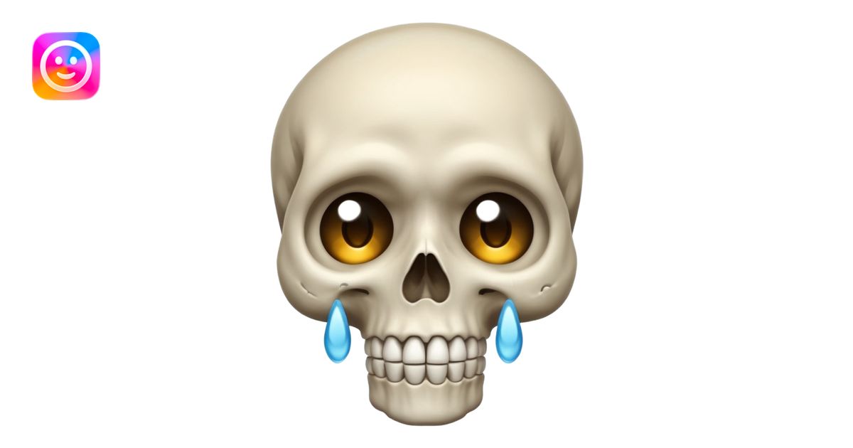 skull crying emoji | AI Emoji Generator
