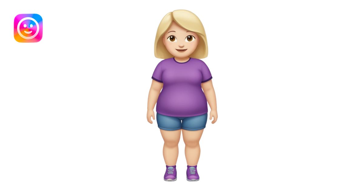 Fatty girl full body emoji | AI Emoji Generator