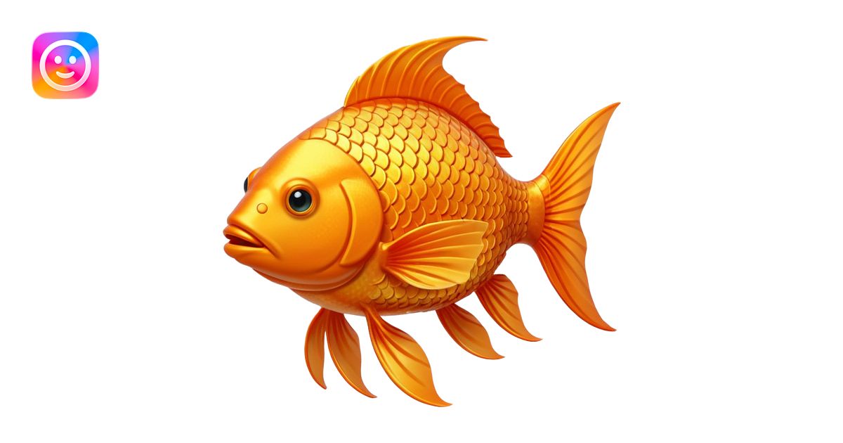 Bit gold orange fish taken from an old game, it has to swim in the ...