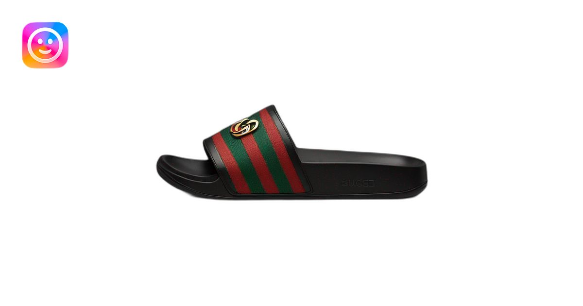 Black Gucci slide emoji | AI Emoji Generator