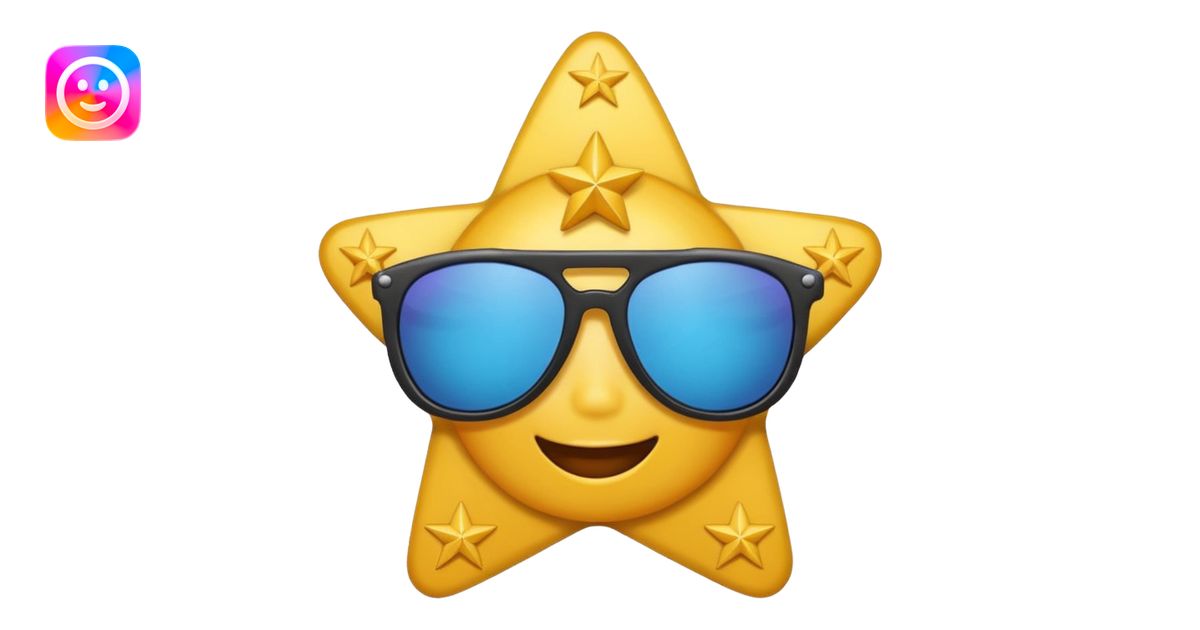 star with sunglasses “cool night” vibe emoji | AI Emoji Generator