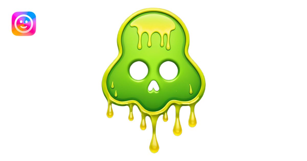 radioactive hazard symbol stylized to look like it is melting. The ...