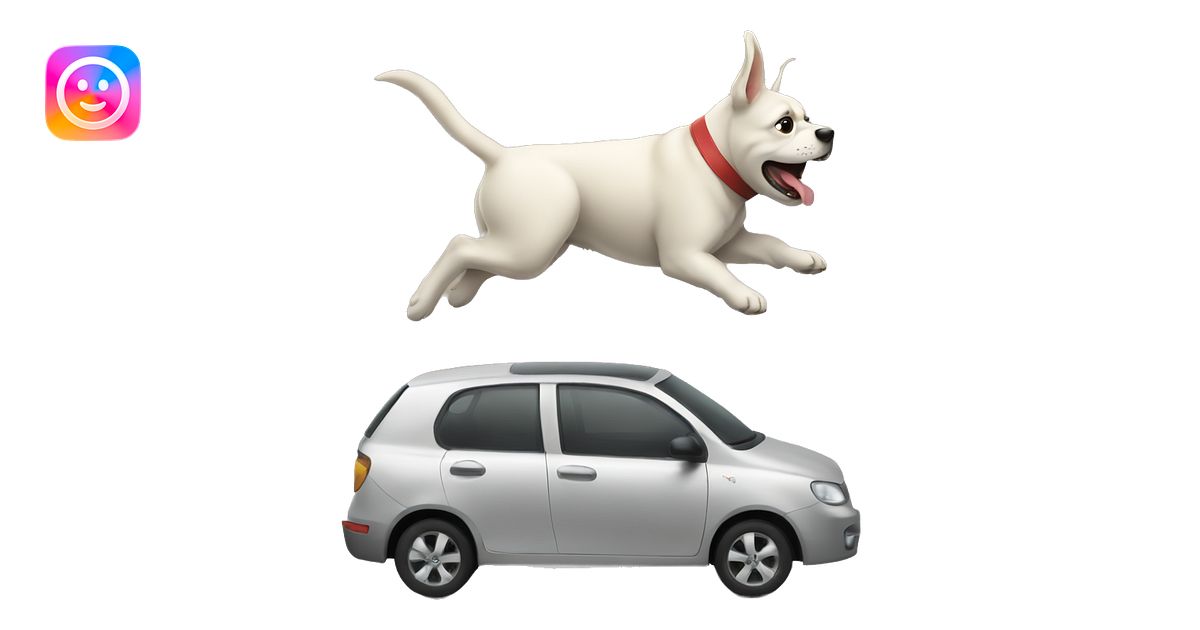 dog backflip with car on back emoji | AI Emoji Generator