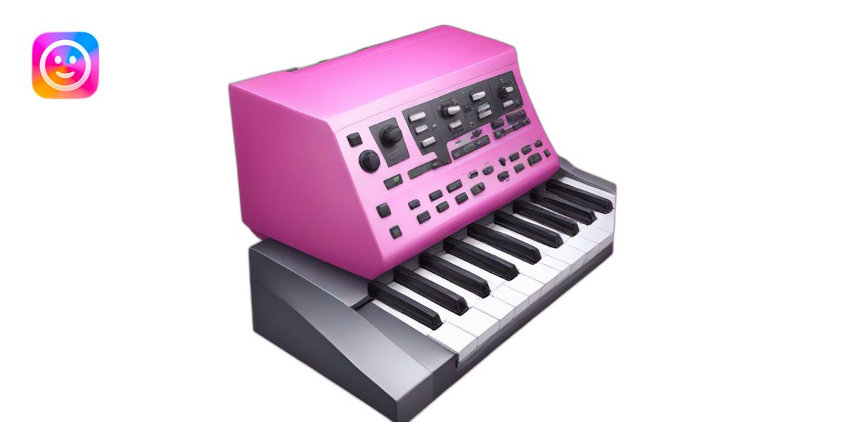 pink synthesiser emoji | AI Emoji Generator