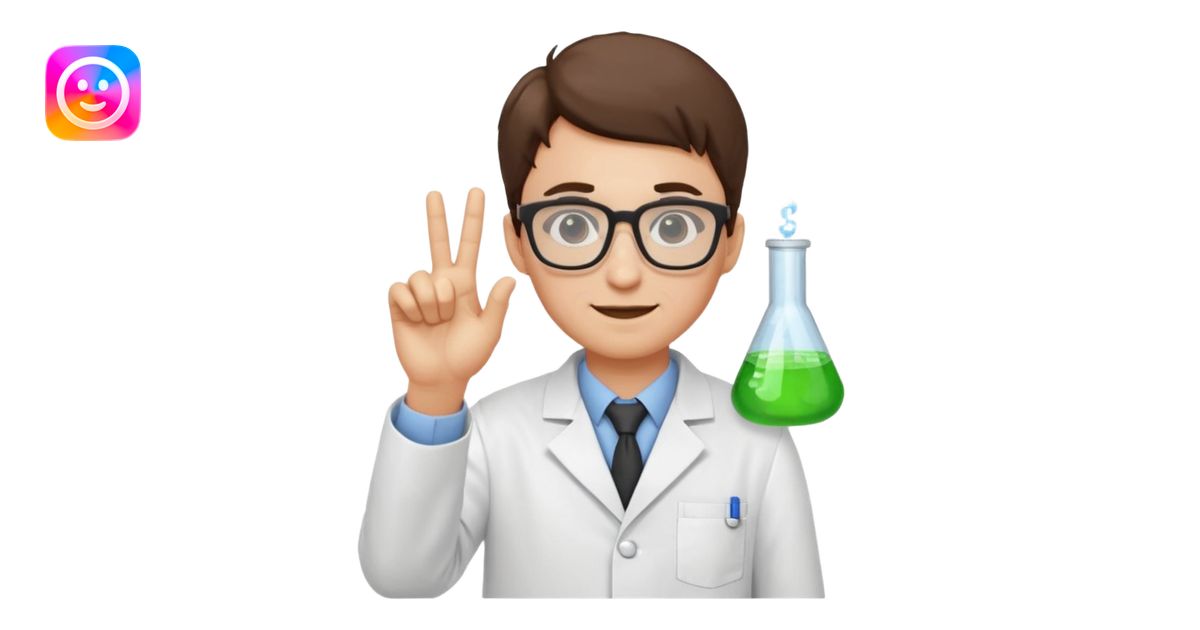 Nerd scientist emoji with those 🤓👆🥼 emoji | AI Emoji Generator