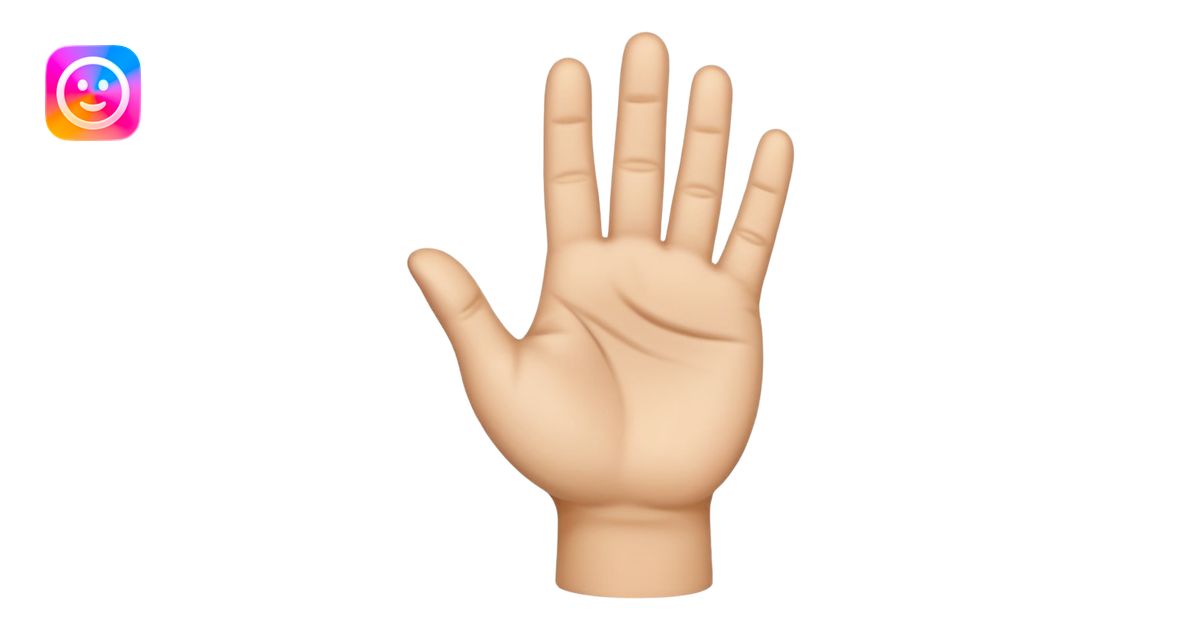 Create a emoji of an open hand but keep the thumb and little finger ...
