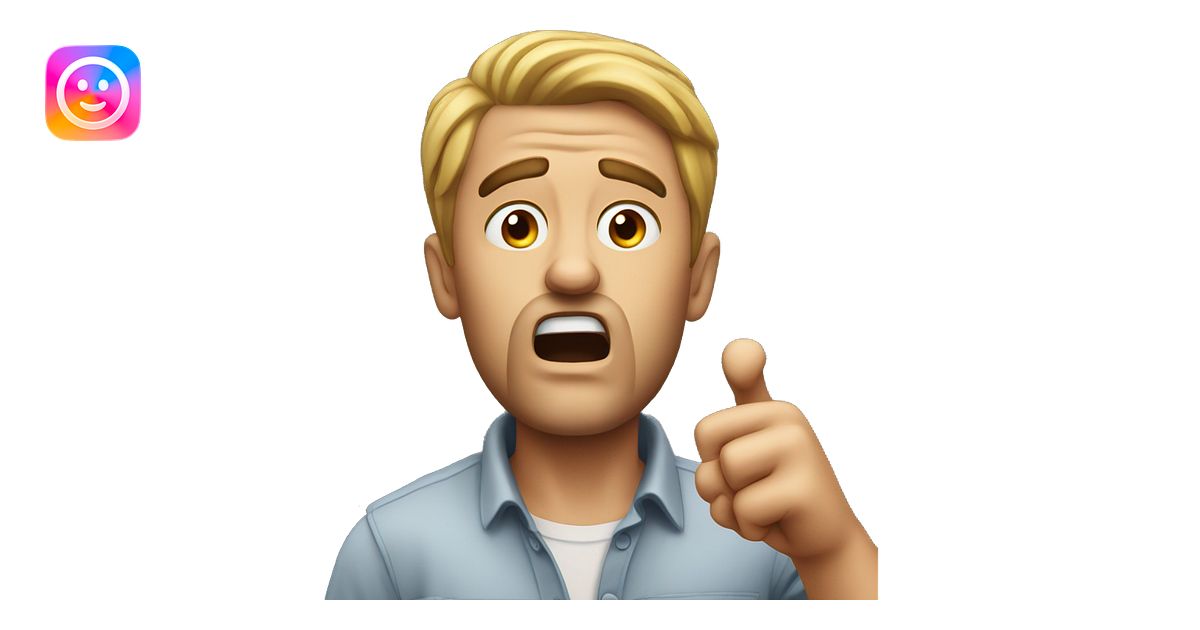 scared man pointing behind him emoji | AI Emoji Generator