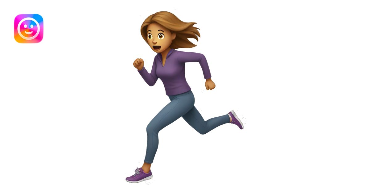 woman running scared emoji | AI Emoji Generator