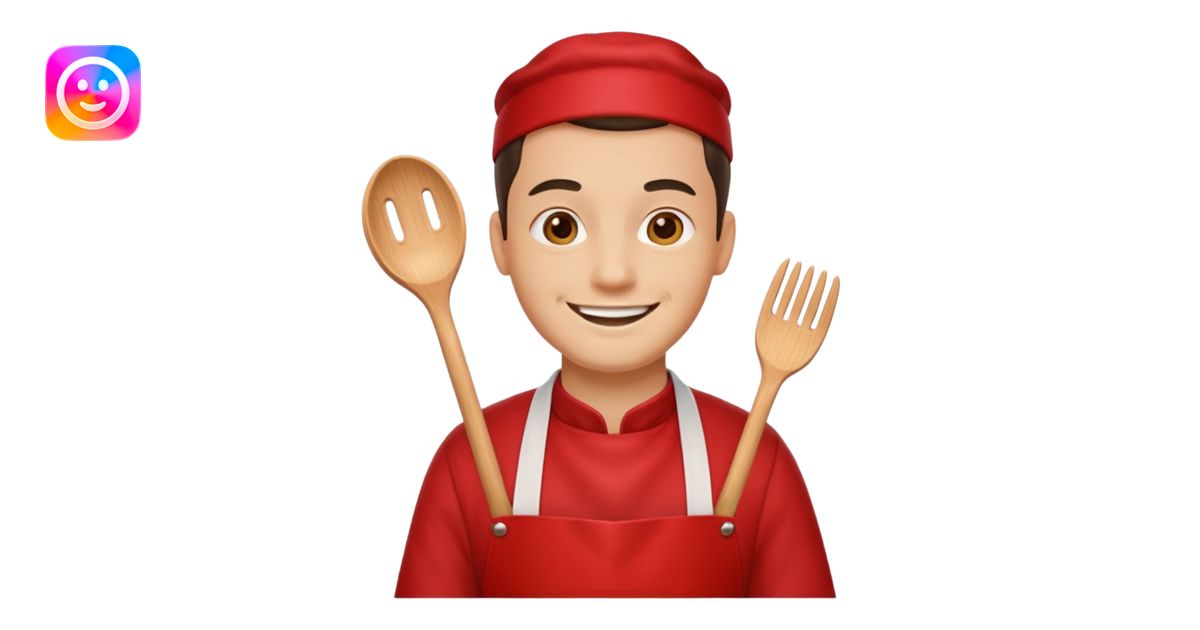 man red apron emoji | AI Emoji Generator