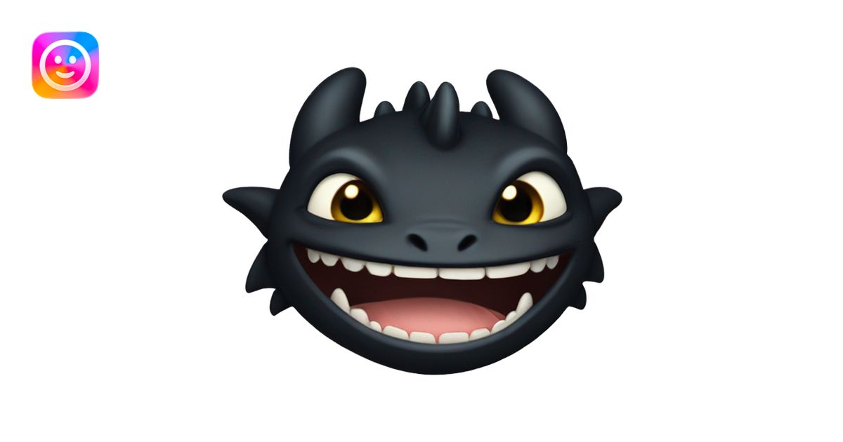 Toothless emoji | AI Emoji Generator