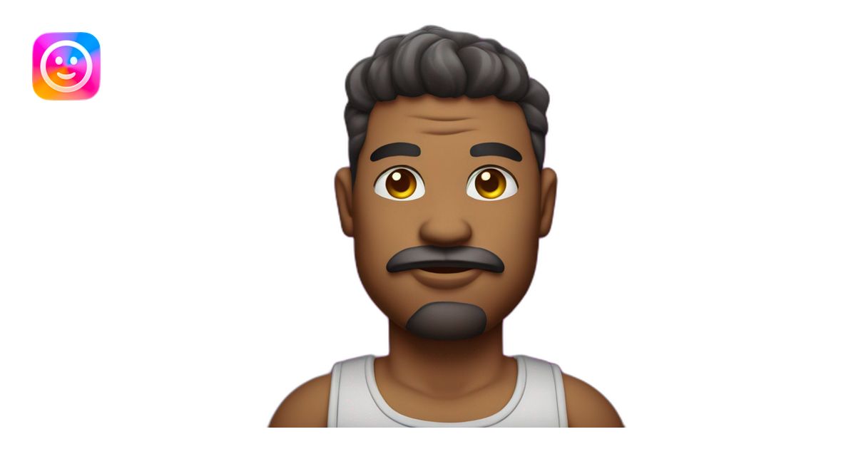 Masculinity Juicy big caboose-neon sign style emoji | AI Emoji Generator