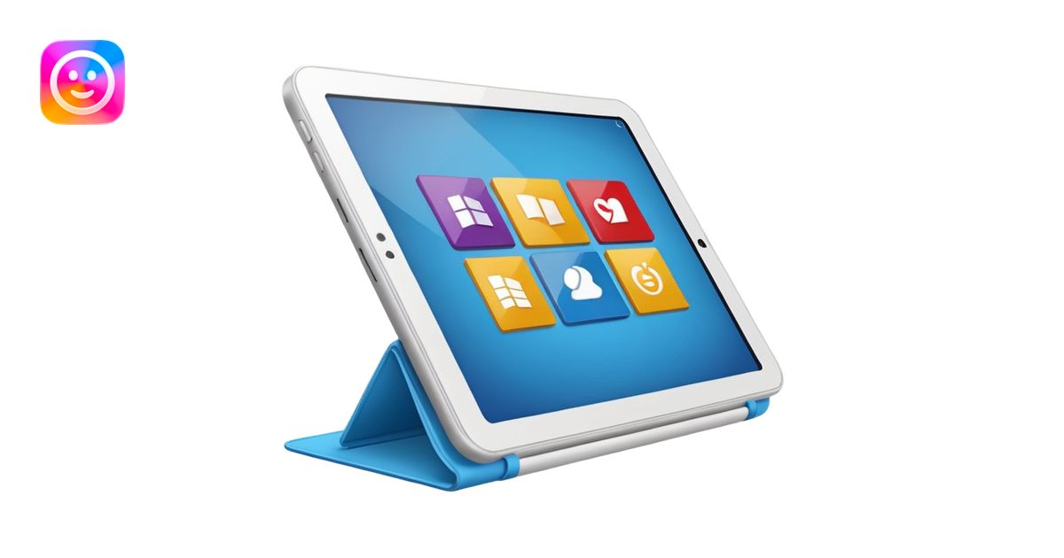 tablet with overlapping interface windows emoji | AI Emoji Generator