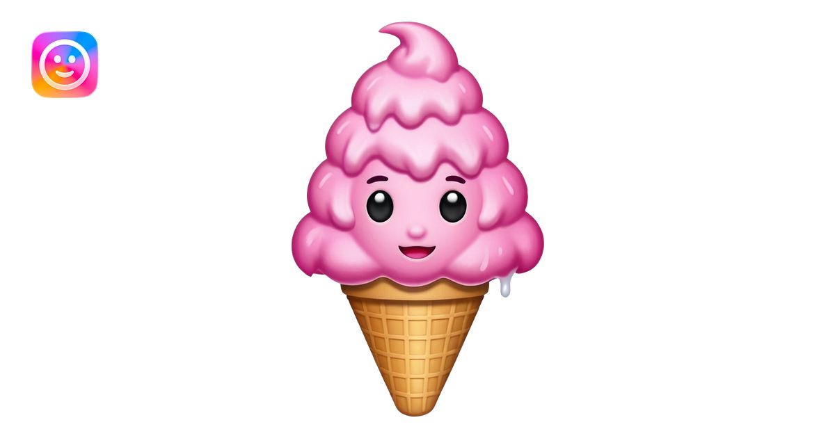 pink snow cone emoji | AI Emoji Generator