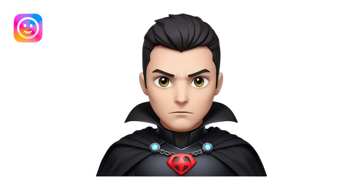 dark sci-fi villain portrait, head and shoulders only, black armor ...