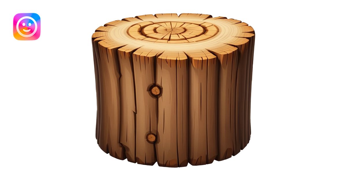 cartoon wood log emoji | AI Emoji Generator