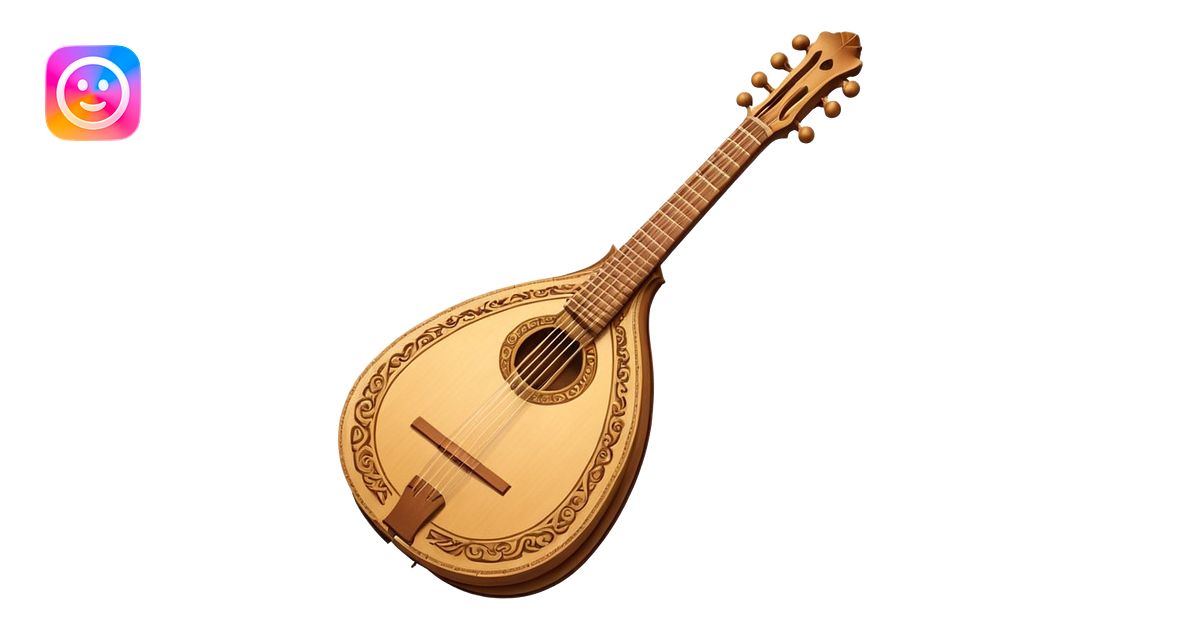 Baroque lute emoji | AI Emoji Generator