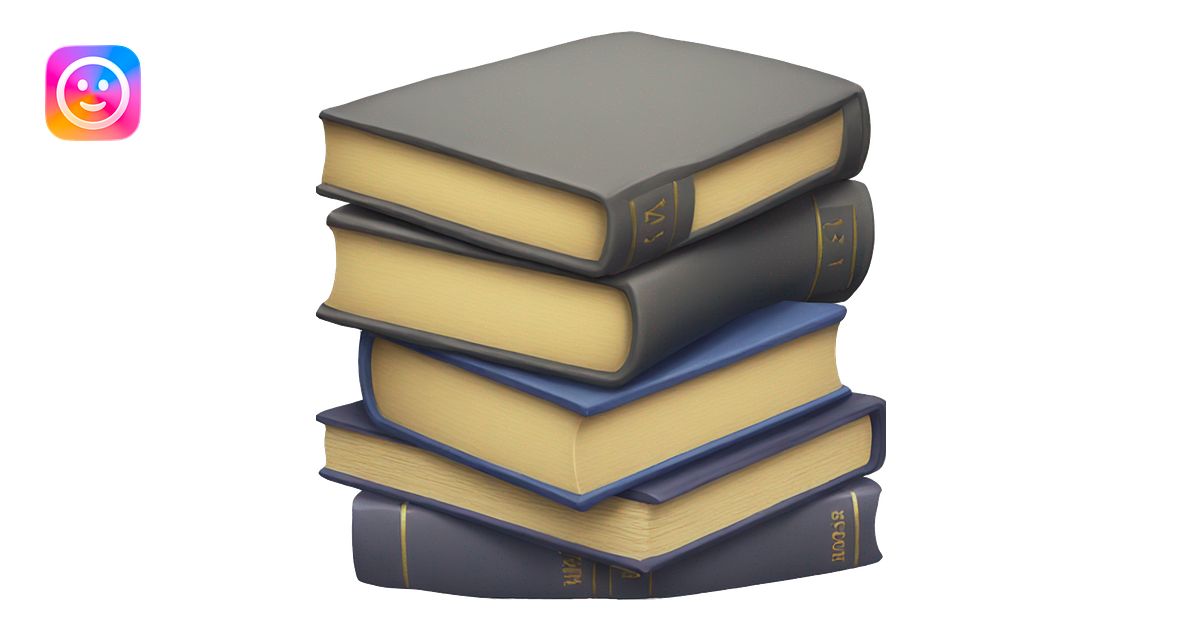Stack of books emoji | AI Emoji Generator