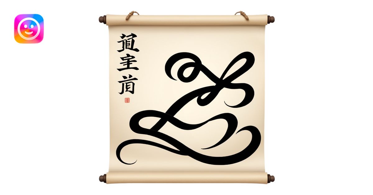 Japanese calligraphy scroll emoji | AI Emoji Generator