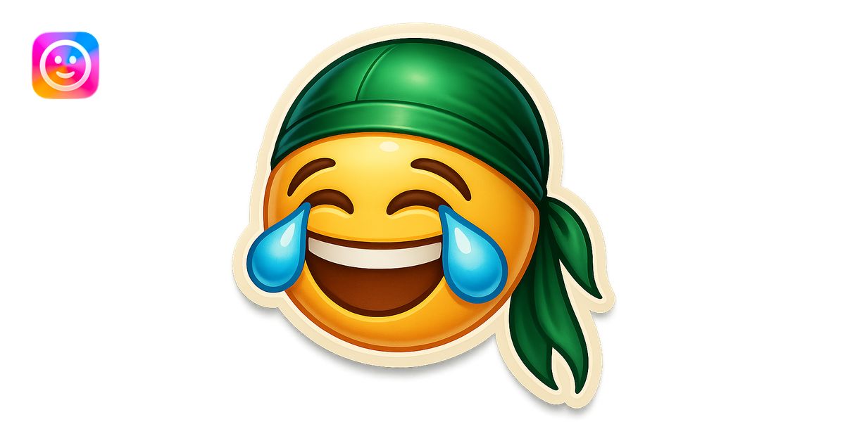 lol face laughing crying Change His durag To Green emoji | AI Emoji ...