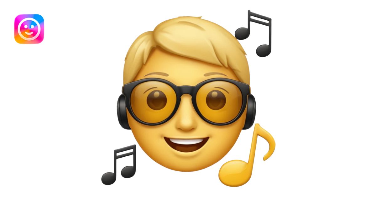 make an face emoji. I will use it for my music playlist. so make it ...