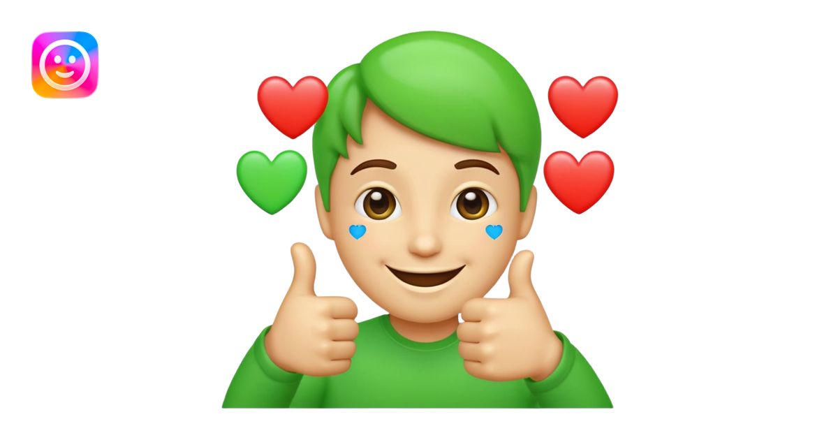 small emojis for an alternative Microsoft teams. bright green with a ...