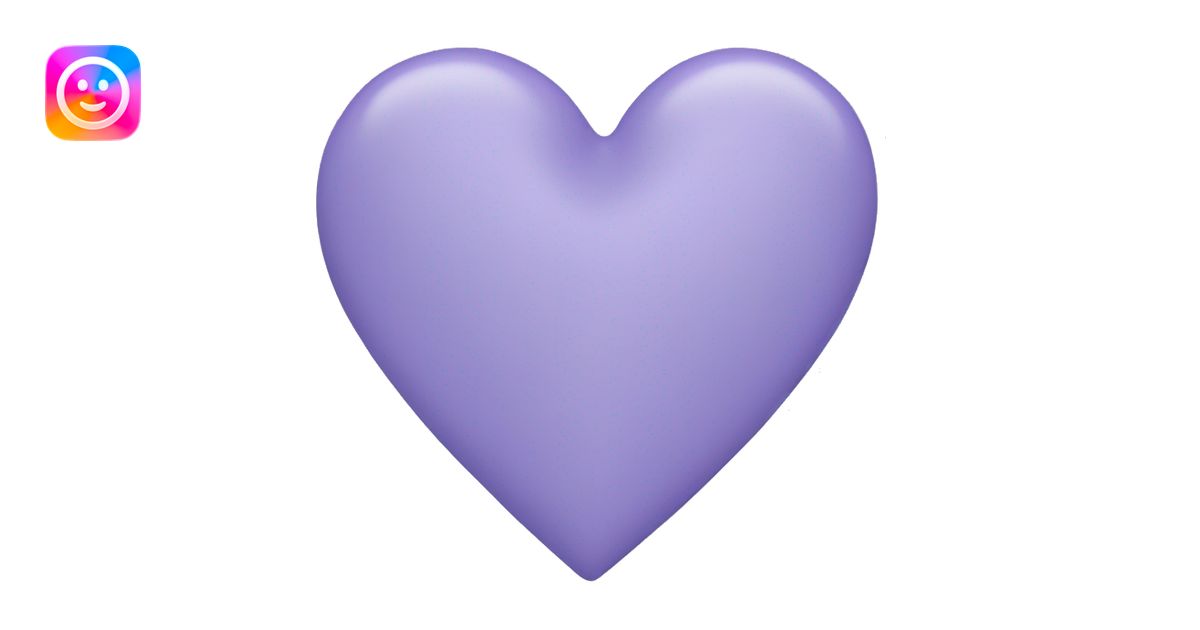 Blue lilac color heart emoji | AI Emoji Generator