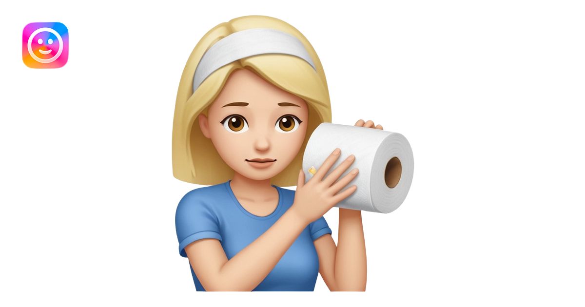 A naked woman is wiping her ass emoji | AI Emoji Generator
