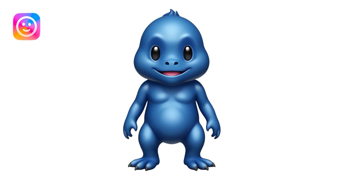 Dusky Glossy Oil-Sheen Blackened Blue Pokémon-Fakémon-Digimon-Creature ...