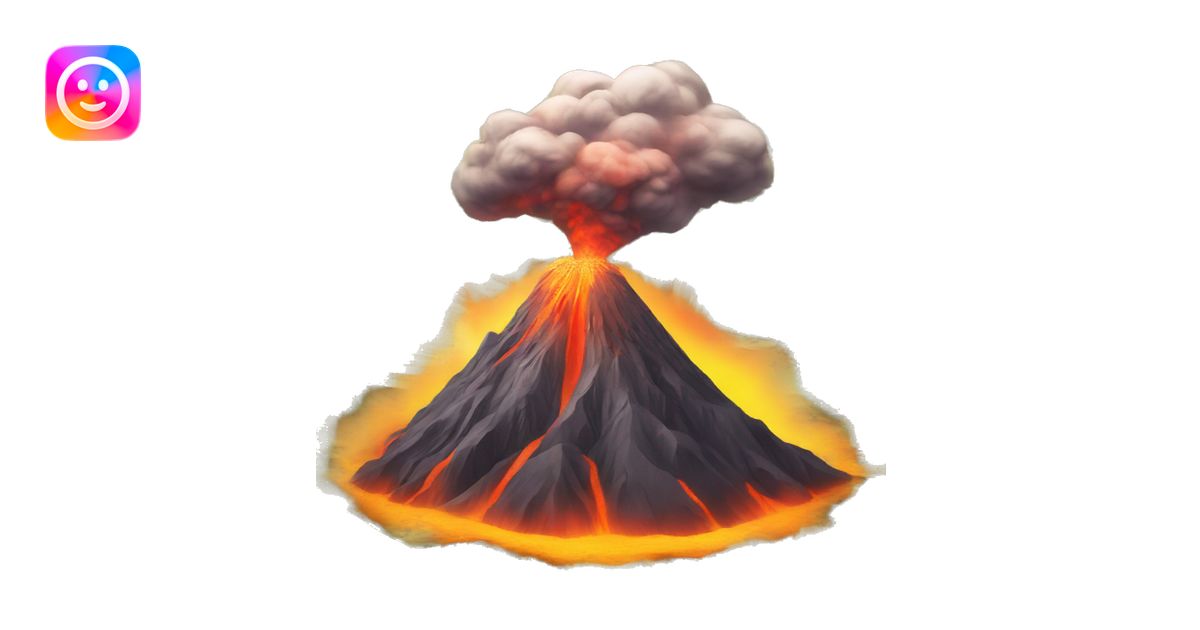 Volcano erupting money emoji | AI Emoji Generator