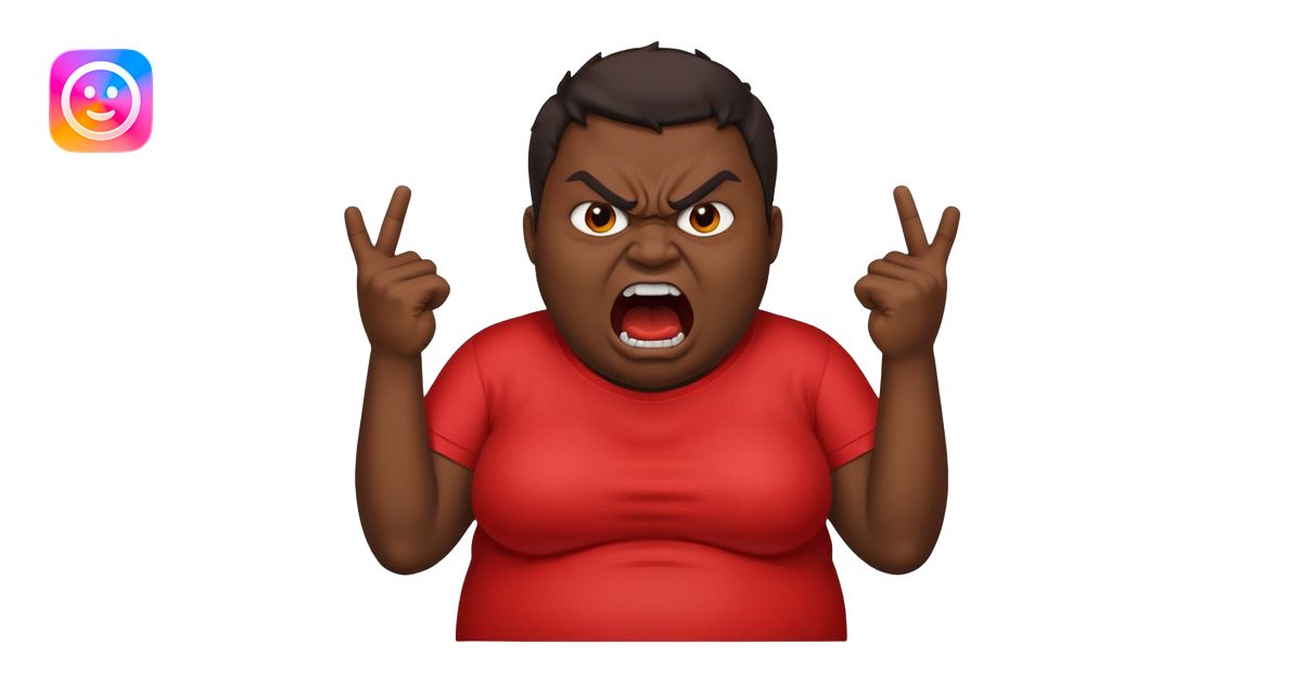 gum tsion emoji very not nice rude shouting ragebaiter fat ugly emoji ...