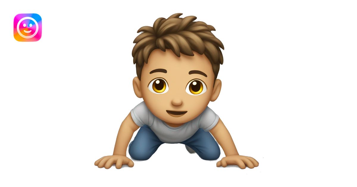 kid crawling like a baby emoji | AI Emoji Generator