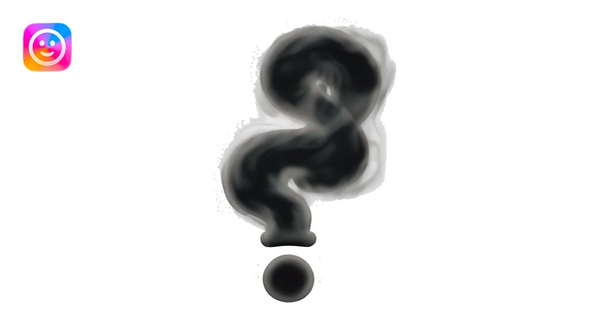 Smoke with a question mark emoji | AI Emoji Generator