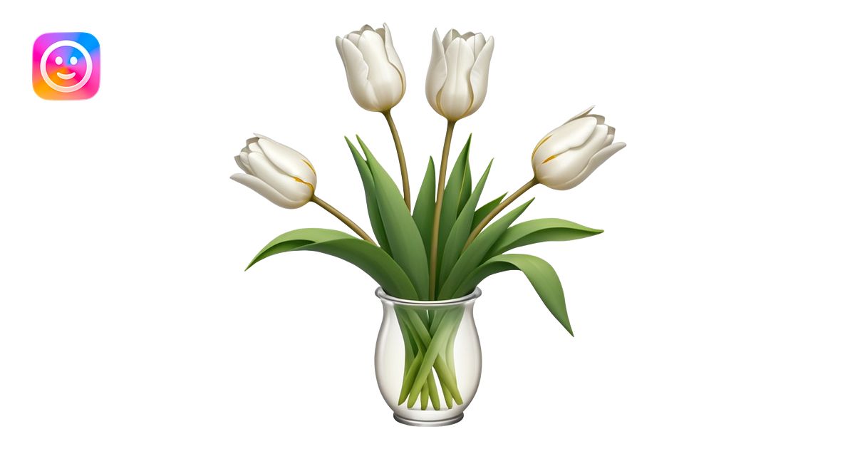 white tulips emoji emoji | AI Emoji Generator