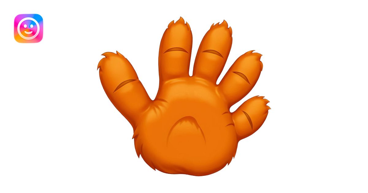 Waving cat paw emoji | AI Emoji Generator
