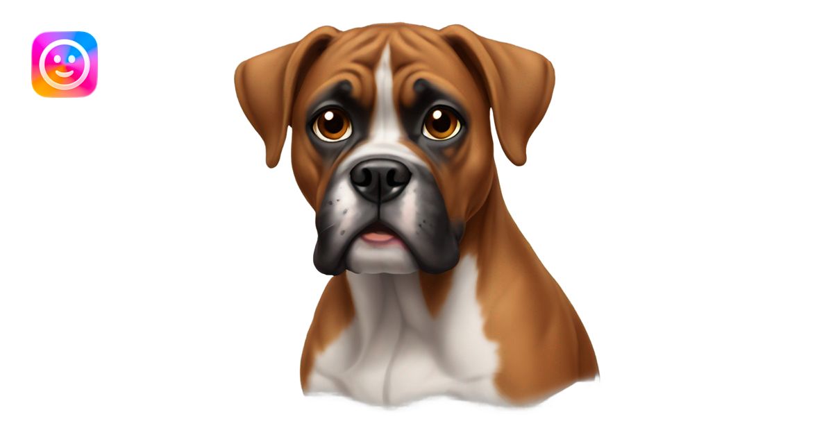 Boxer dog emoji | AI Emoji Generator