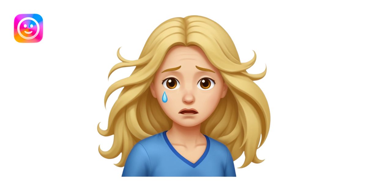sad lady running emoji | AI Emoji Generator
