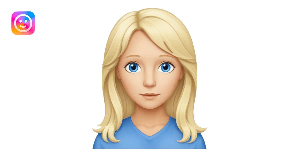 Agnetha Faltskog with blue eyes, blonde long hair emoji | AI Emoji ...