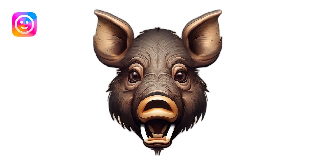 wild boar with tusks emoji | AI Emoji Generator