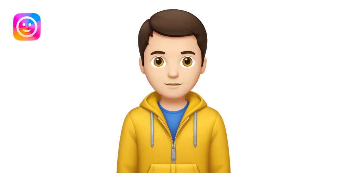brunette man with yellow dutch clothing emoji | AI Emoji Generator