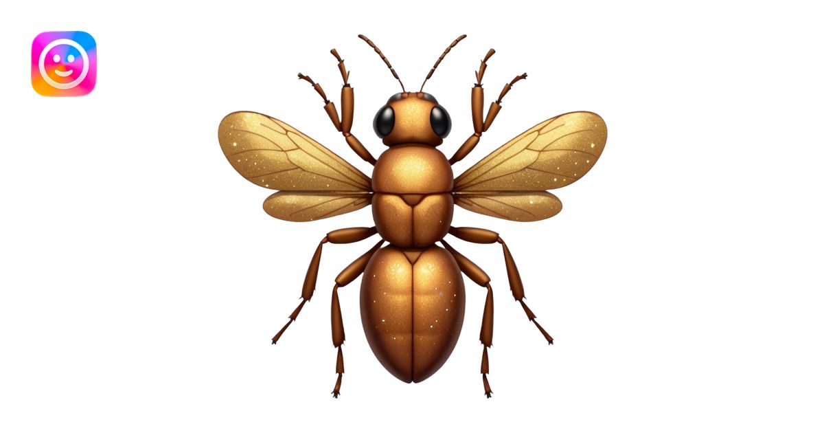 glitter insect cheap brown emoji | AI Emoji Generator