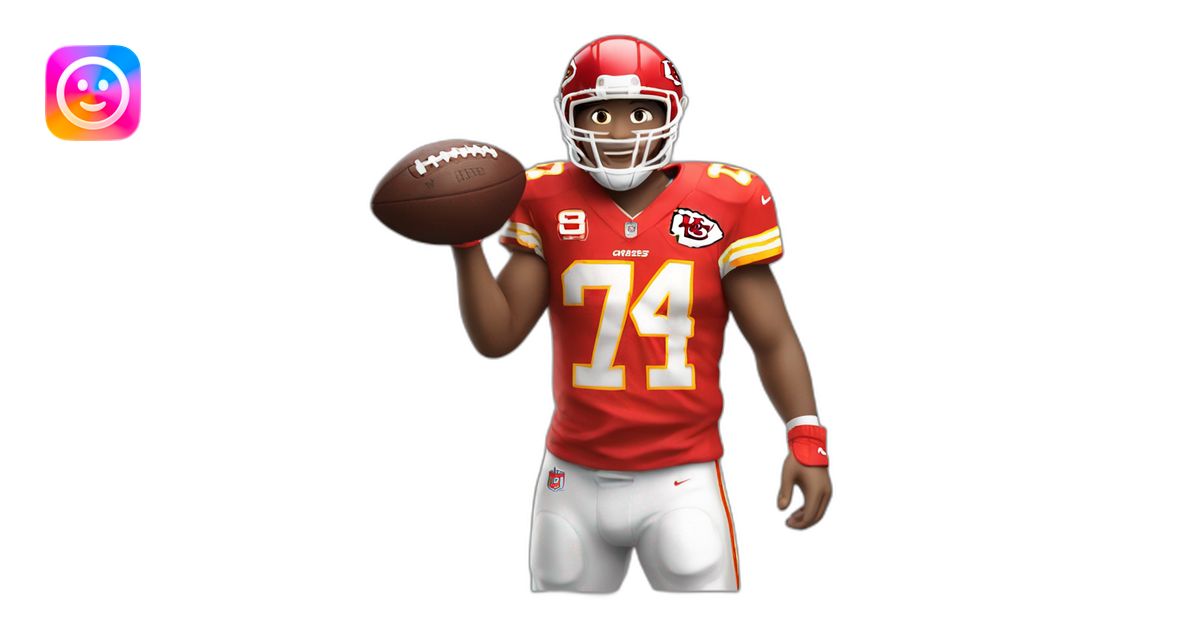 kansas chiefs football jersey with number 87 on it emoji | AI Emoji ...